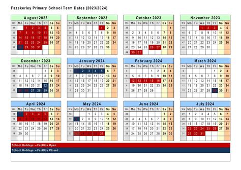 Term Dates — Fazakerley Primary School