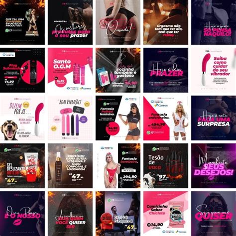 Templates Canva Sex Shop 50 Artes Editáveis Bônus Studios Cat