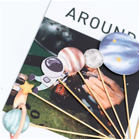 Muweol Decoración Para Tartas Del Espacio Exterior Decoración De