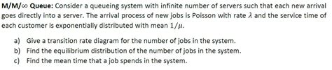 solved m m infinity queue consider a queuing system with