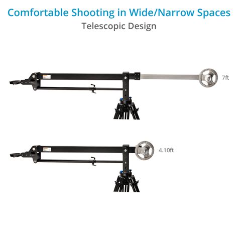 Proaim 7 Wave 2 Camera Jib Crane Pan Tilt Dolly Stand