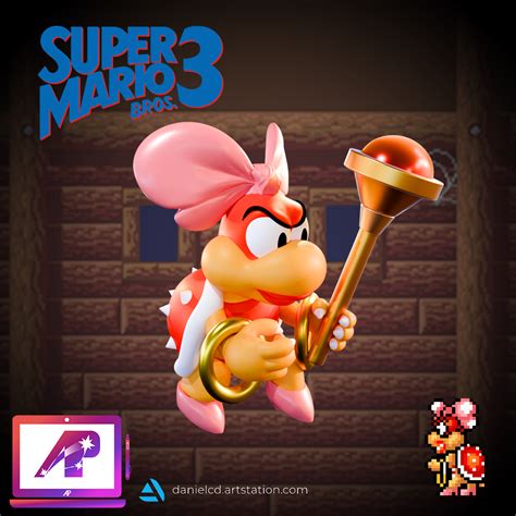 3d File Wendy Koopaling From Super Mario Bros 3 Vertex Color 🎨 ・3d