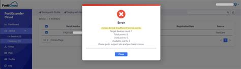 Technical Tip Access Denied Insufficient Licens Fortinet Community