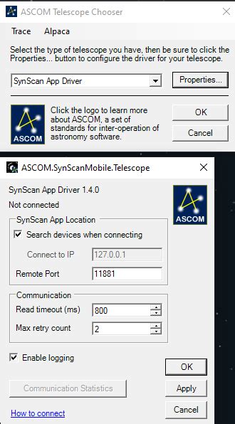 Issue To Connect Synscan Pro To The Mount Beginning Deep Sky Imaging Cloudy Nights