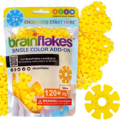 Single Color Add On 120 Pieces Resealable Pouch Yellow Brain Flakes