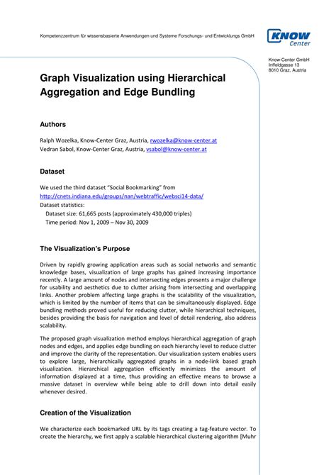 Pdf Graph Visualization Using Hierarchical Aggregation And Edge Bundling