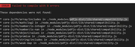 Pdfjs Dist Npm Package Is Not Compiling With Core Js Issue Mozilla Pdf Js GitHub