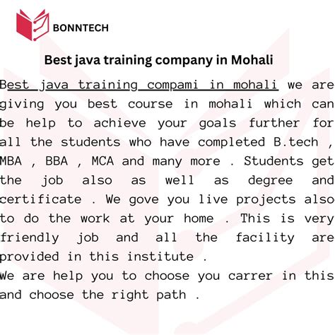 Ppt Best Java Training Company In Mohali Powerpoint Presentation
