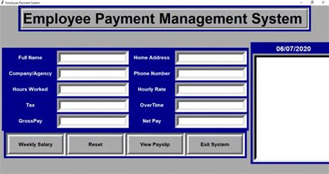 employee payment management system project in python