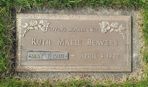 Ruth Marie Beavers 1930 1997 Find A Grave Memorial