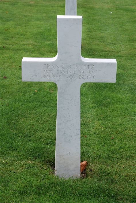 Pvt Frank Joseph Puetz 1896 1918 Homenaje De Find A Grave