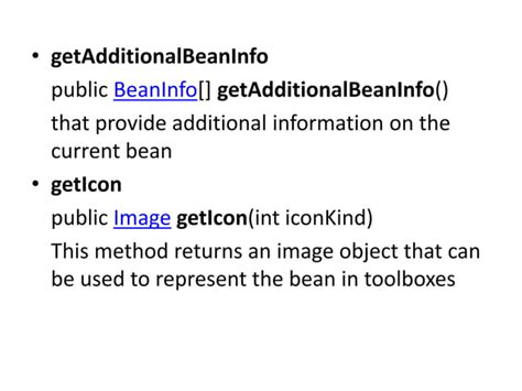 Java Beans Ppt