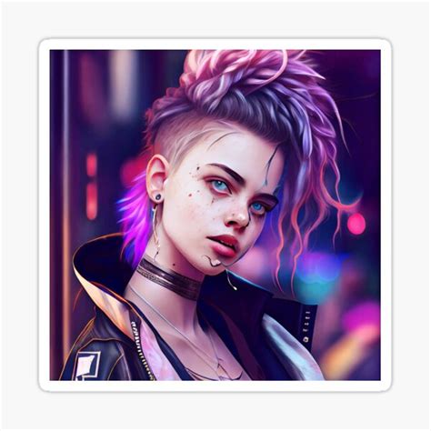 Cyberpunk Sticker For Sale By Venusianvibes Redbubble