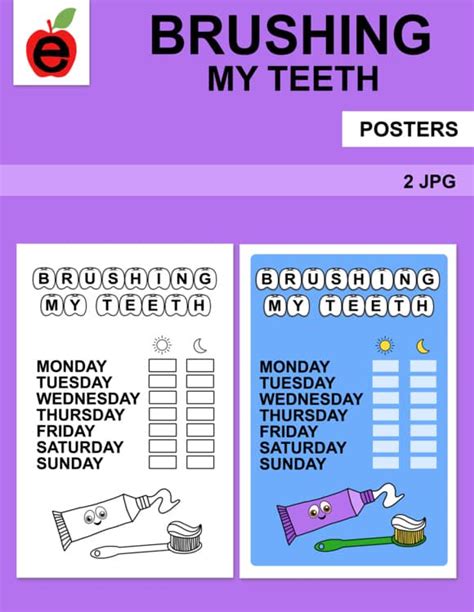Brushing My Teeth Posters By Elmon Classroom Tpt