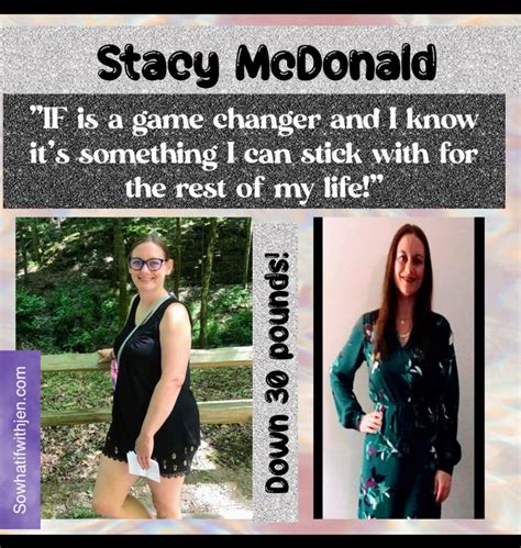 Stacy Mcdonald Intermittent Fasting Success Story So What If With Jen