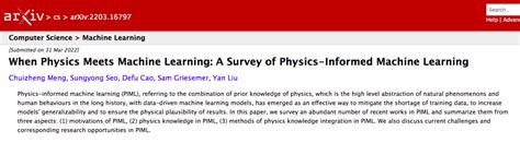 当物理学遇到机器学习：基于物理知识的机器学习综述 集智俱乐部
