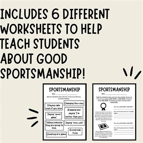 Good Sportsmanship Worksheets Sel Counseling Sped By Mrs Kovala
