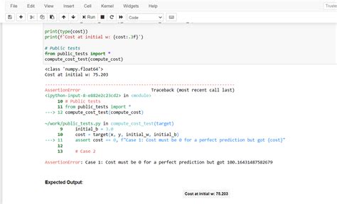 Week 2 Assignment Assertion Error Supervised Ml Regression And Classification Deeplearningai