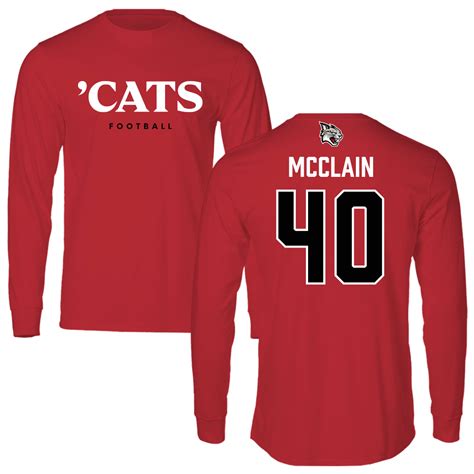 40 Carius Mcclain Davidson College Football Red Long Sleeve