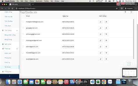 quản lý tiền lương nodejs mogoose reactjs