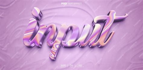 Premium Psd Input 3d Editable Text Effect