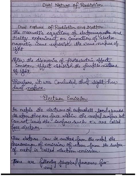 Mp Board Class 12th Physics Handwritten Notes English Medium Physics