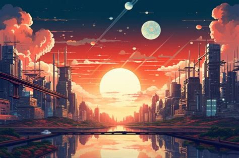 Premium Ai Image A Vibrant Glimpse Into Tomorrows Metropolis