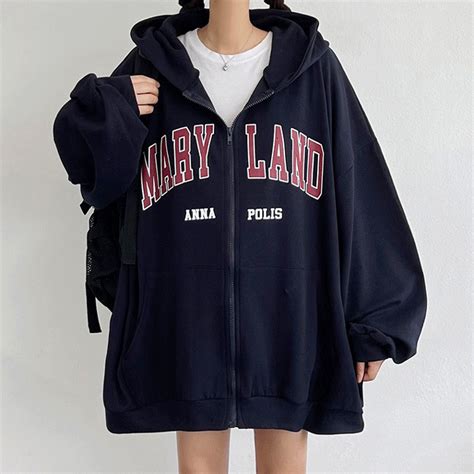 빅사이즈 남여공용 박시핏 박스 오버핏 메리 레터링 프린팅 집업 후드티 4color 에이블리