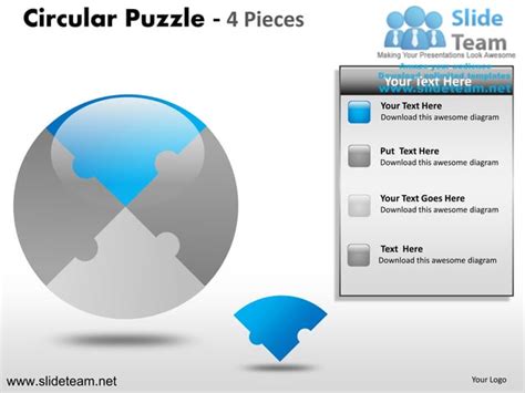 Cycle Circular Round Jigsaw Maze Piece Puzzle Pieces Powerpoint Ppt Slides PDF