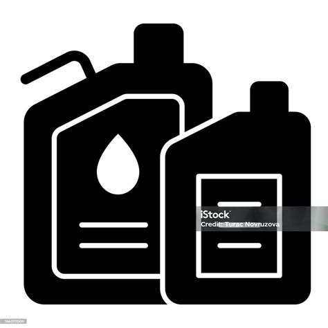기계 오일 솔리드 아이콘입니다 흰색으로 분리된 엔진 오일 벡터 그림 자동차 윤활유 글리프 스타일 및 앱을 위해 설계되었습니다 Eps 10 갤런에 대한 스톡 벡터 아트 및