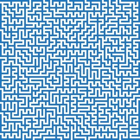 Blue Labyrinth Abstract Backgroundsquare Maze Pattern Vector