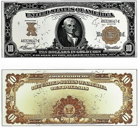 07 1 United States Gold Certificate Series 1907 Digital Art By U S