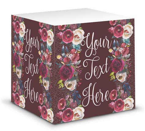 Custom Boho Sticky Note Cube Personalized Youcustomizeit