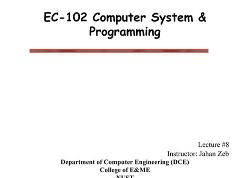 Lecture8 Introduction To Array With Examples C Ppt
