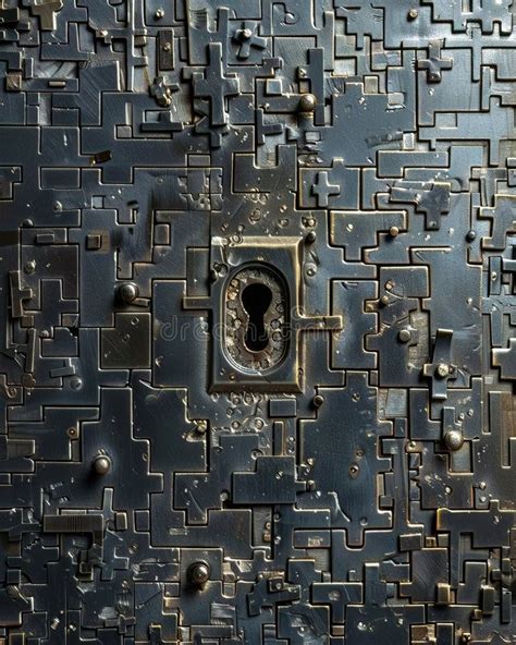 A Complex Password Puzzle Lock Illustrating The Importance Of Strong