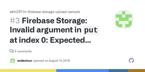 Firebase Storage Invalid Argument In `put` At Index 0 Expected Blob