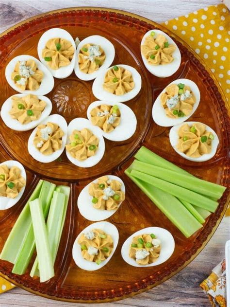 Spicy Buffalo Deviled Eggs Flour On My Face