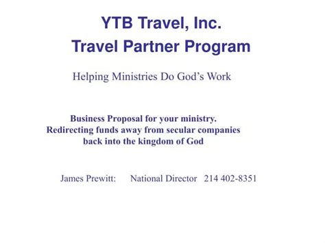 Ppt Ytb Travel Inc Travel Partner Program Powerpoint Presentation