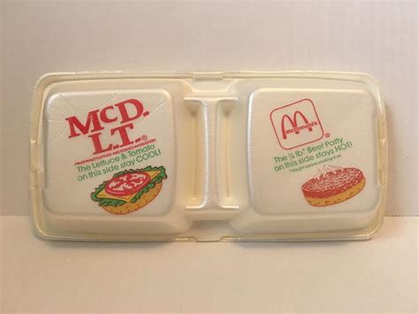 Mcdonalds Mcdlt Mcd L T Styrofoam Clamshell Box Container Rare Prop 1929554144