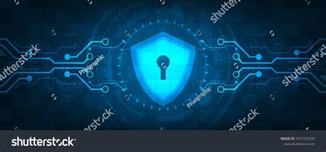 Vector Technology Background Concept Security Systems Stock Vector
