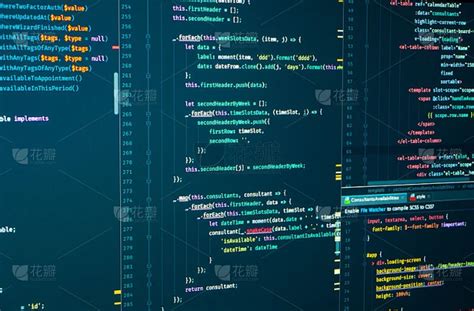javascript源代码开发代码。用于软件开发的脚本语言。数字java代码和markuÐ·屏幕上分素材 花瓣网