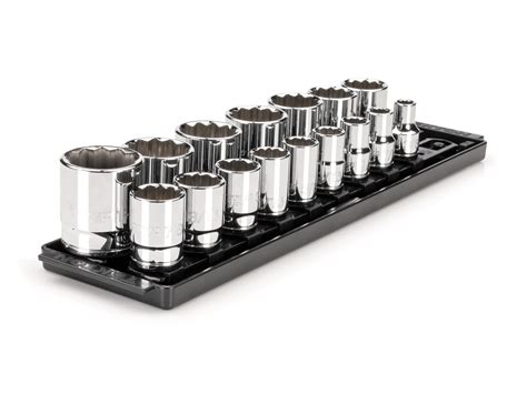 16 Piece 12 Inch Drive 12 Point Socket Set 381 516 In Tekton