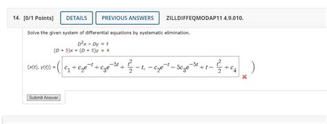 Solved Solve The Given System Of Differential Equations By Chegg