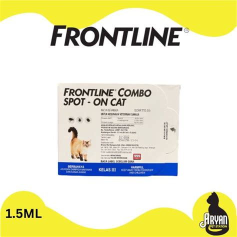 15ml Frontline Combo Spots On Cats Anti Flea And Ticks 05ml X 3