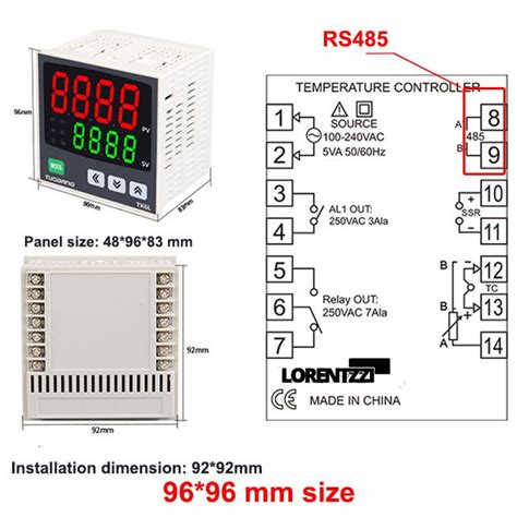 Rs485 Temperature Controller Ssrrelay Output 100 240vac Rs485 Temperature Controller Ssrrelay Output 100 240vac