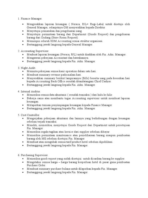 Structure Accounting Department Pdf