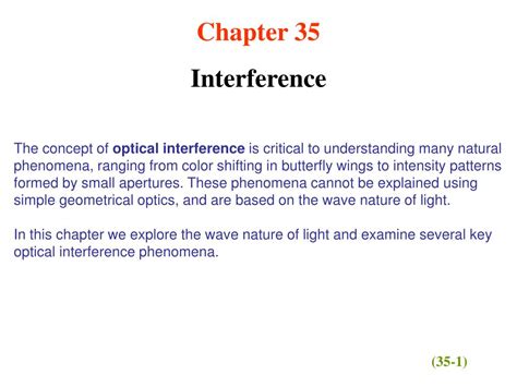 Ppt Chapter 35 Interference Powerpoint Presentation Free Download Id3224214