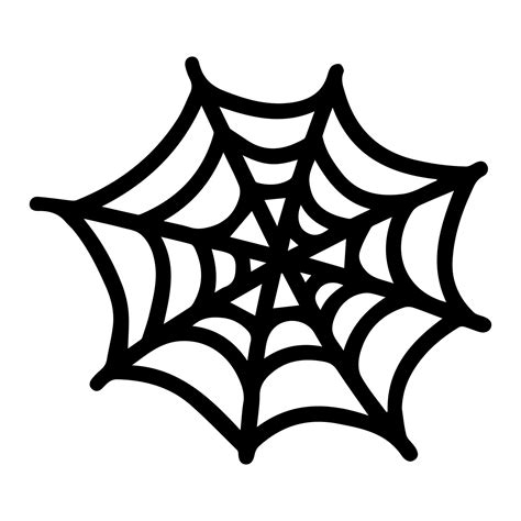 Vector Halloween Spider Web Clipart Isolated On White Background Funny Cute Illustration For