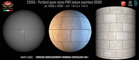Portland Paver Stone Pbr Texture Seamless 22050