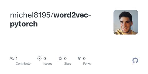Github Michel8195word2vec Pytorch